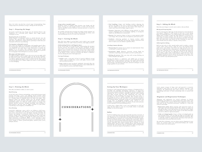 DIGITAL DOWNLOAD - Linocut Printmaking for Creatives | Linocut 101, DIY ...