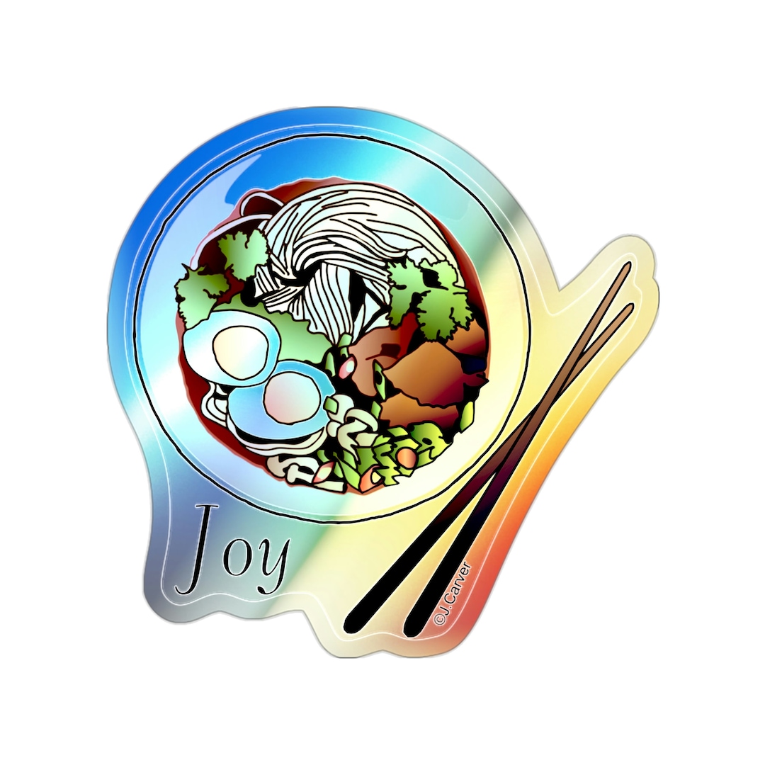 Holographic Ramen Bowl Sticker / Japanese Food / Sticker Decoration - Etsy