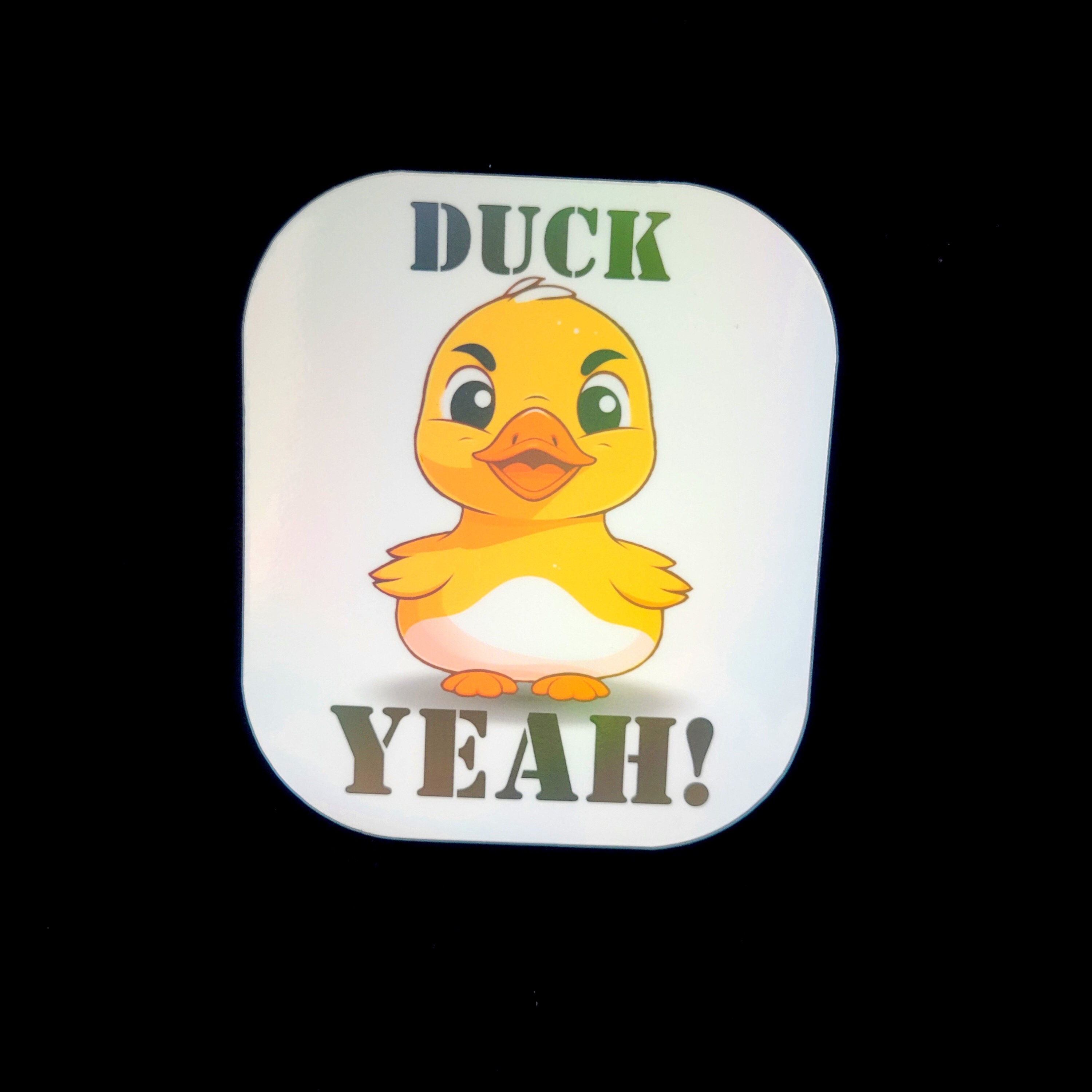 Duck Yeah Sticker /cute Meme / Rubber Duck Holographic Sticker for ...