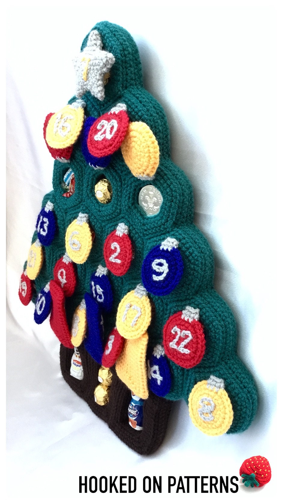 Crochet Pattern - Christmas Tree Advent Calendar - PDF Download in ...