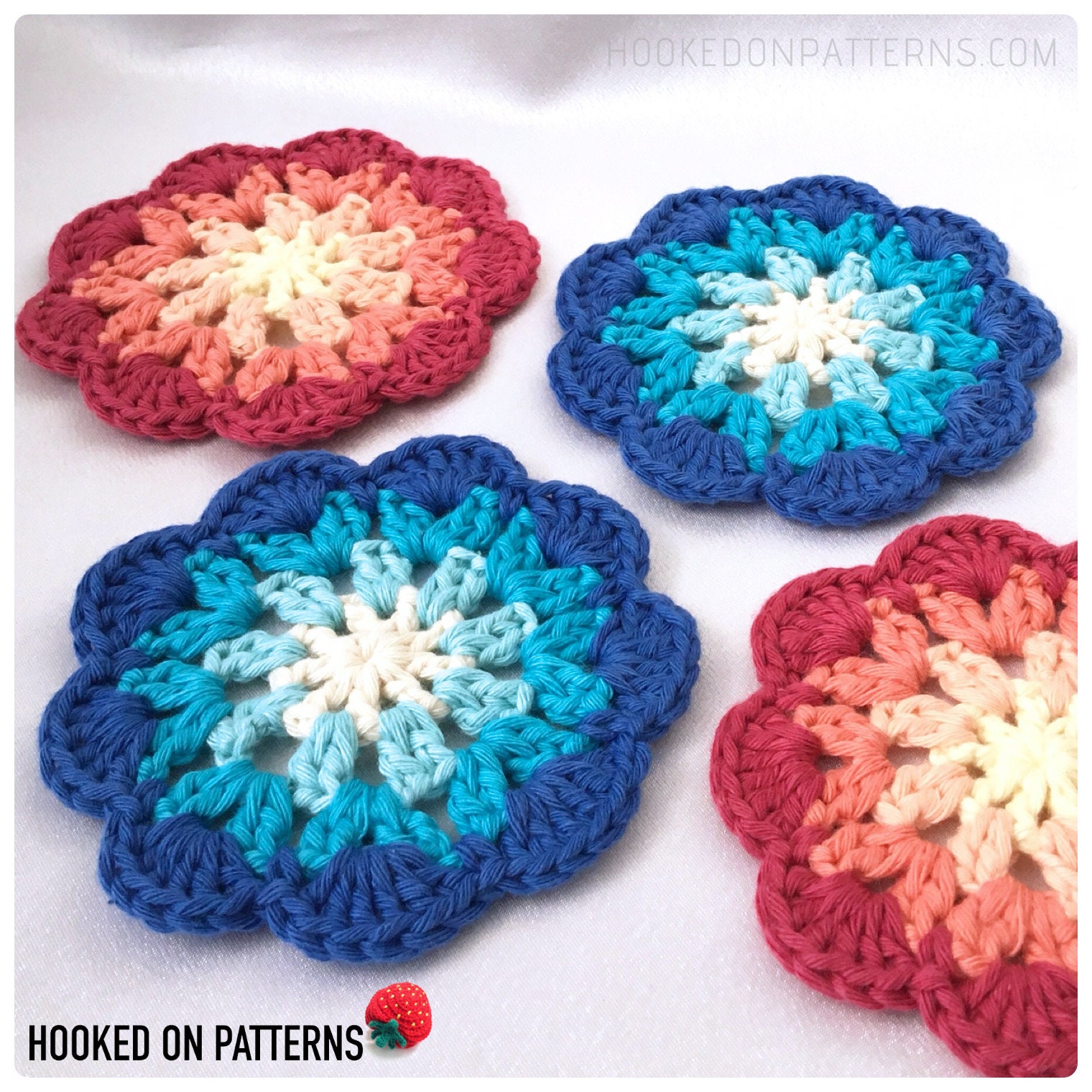 Mandala Coaster Crochet Pattern Happy Scrappy Coasters PDF | Etsy UK