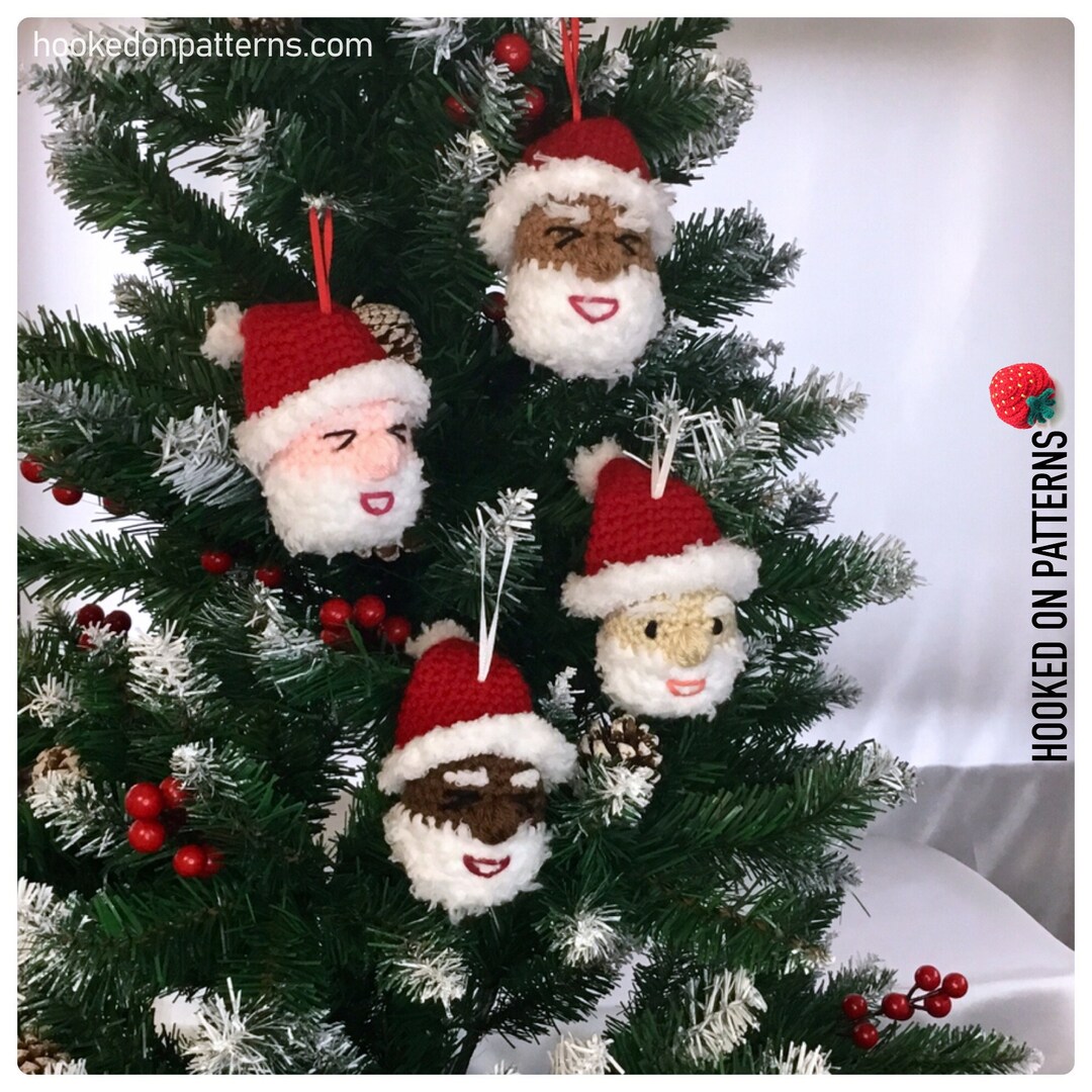 Crochet Santa Bauble Pattern - PDF Pattern Digital Download - Festive ...
