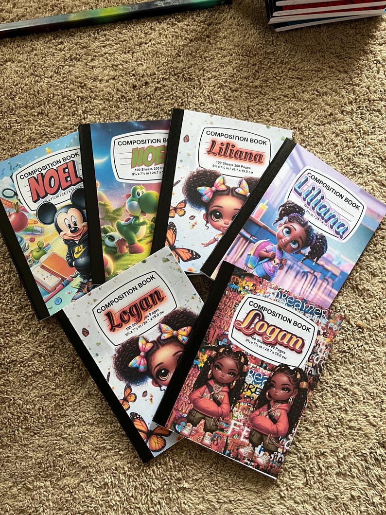 Custom Composition Notebooks - Etsy