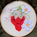 Kitsch Strawberry Girl Embroidery - Handmade, Hand Stitched, Felt ...