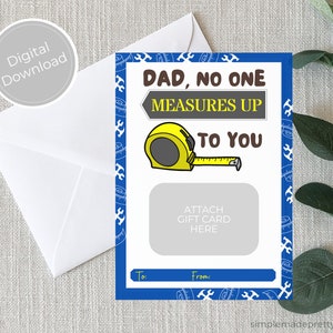 PDF: Father's Day Gift - Dad, No One Measures up to You - Father's Day ...