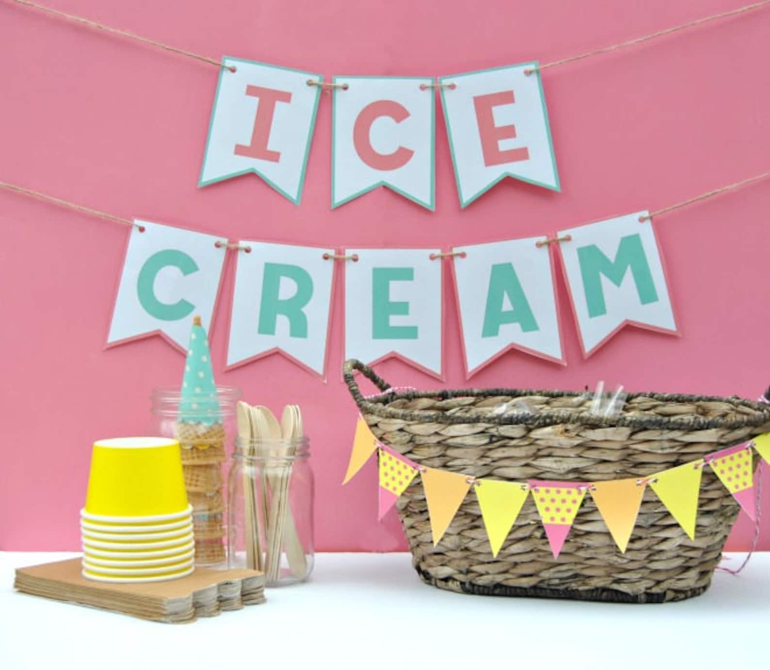 PDF: Ice Cream Party, Ice Cream Printables, Ice Cream Social, Birthday ...