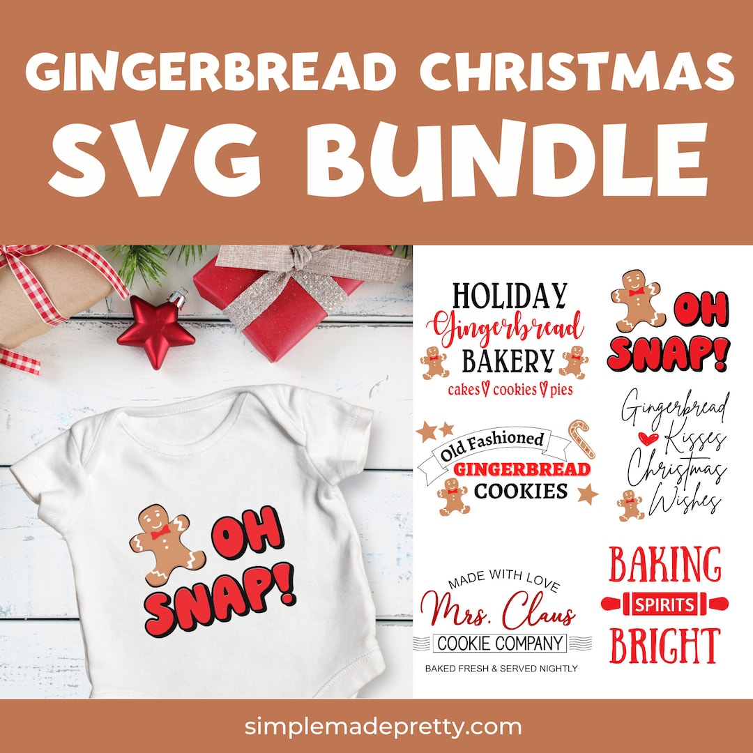 Gingerbread SVG Bundle Gingerbread Party, Gingerbread Cut File ...