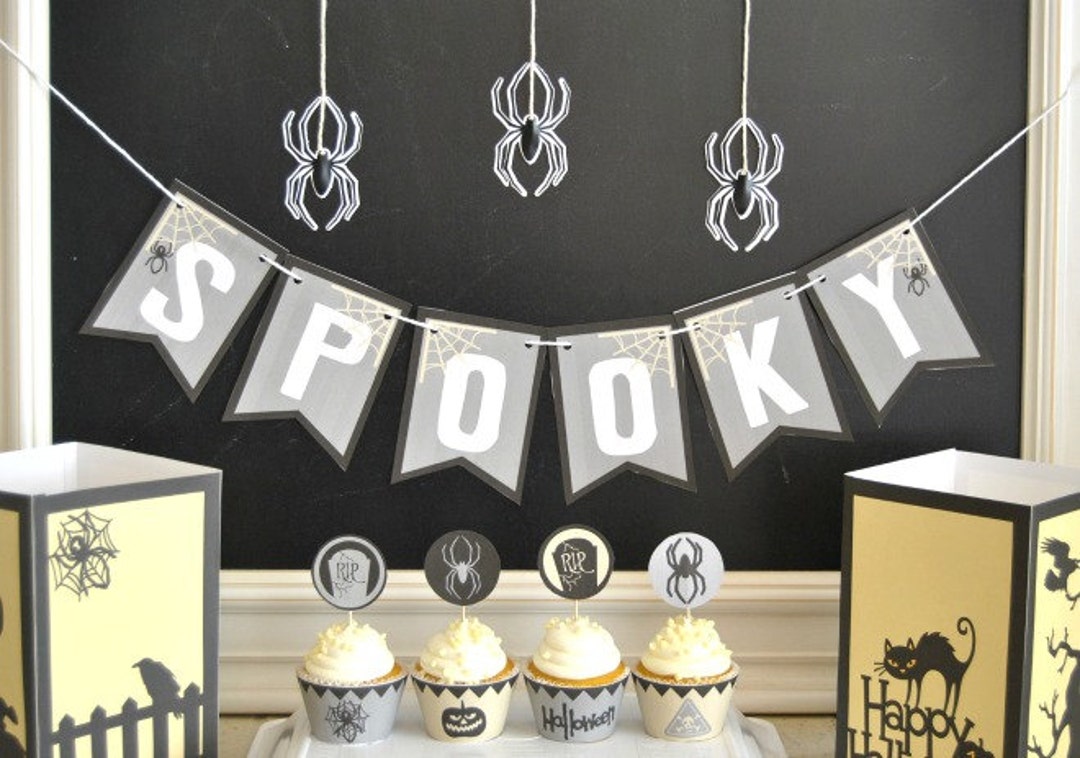 PDF: Spooky Halloween Banner, Halloween Bunting, Halloween Decor ...
