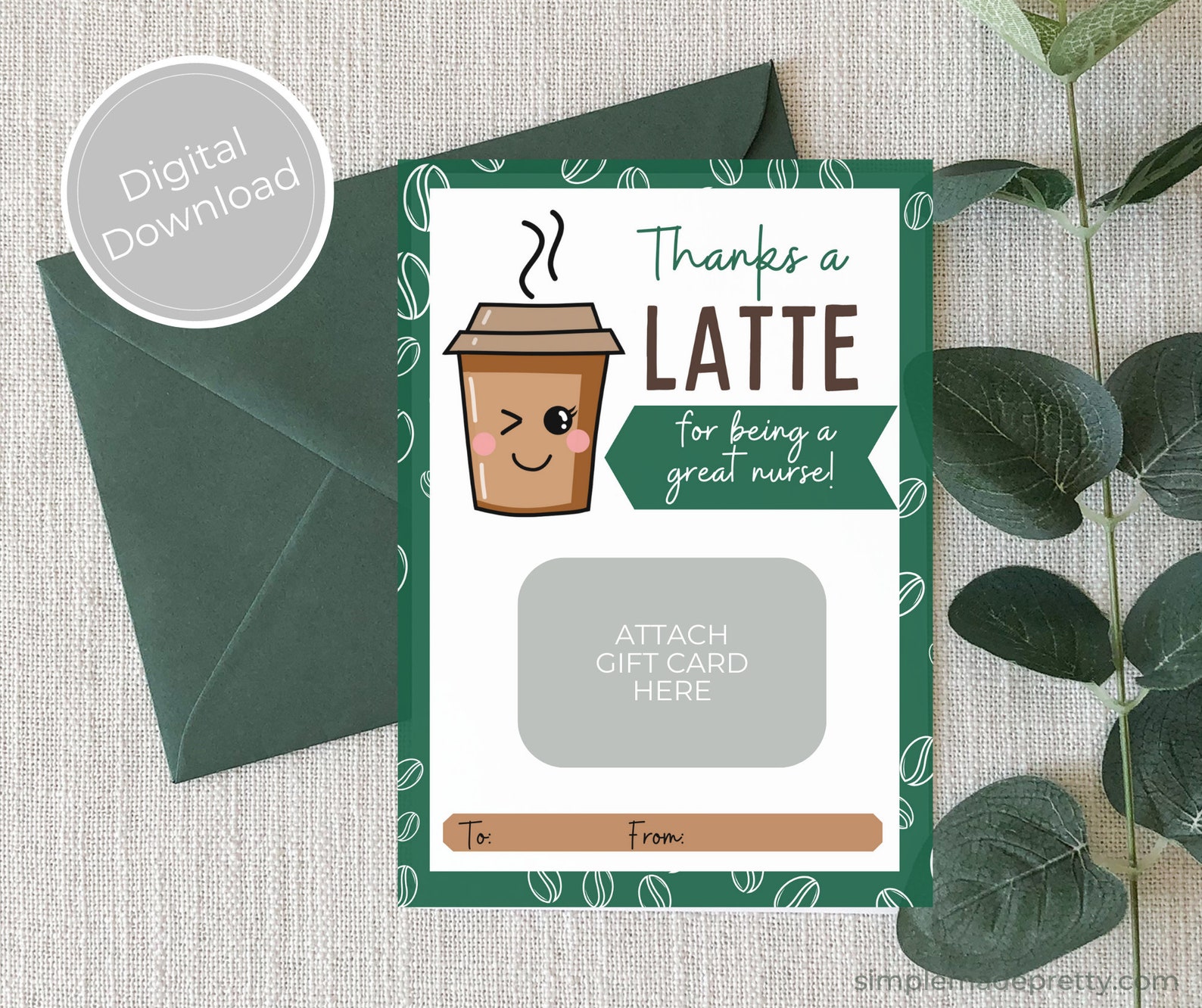 PDF: Nurse Coffee Gift Card Holder - Nurse Appreciation Card - Nurse ...