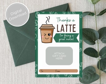 Nurse Coffee Gift Card Holder Nurse Appreciation Gift RN - Etsy