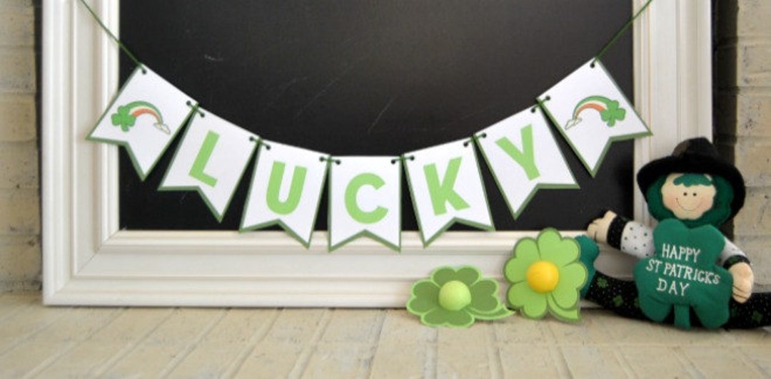 PDF: St. Patrick's Day Printable LUCKY Banner - Instant Download - Etsy
