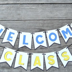 PDF: Welcome Class Banner/bunting for Teachers - Instant Download - Etsy