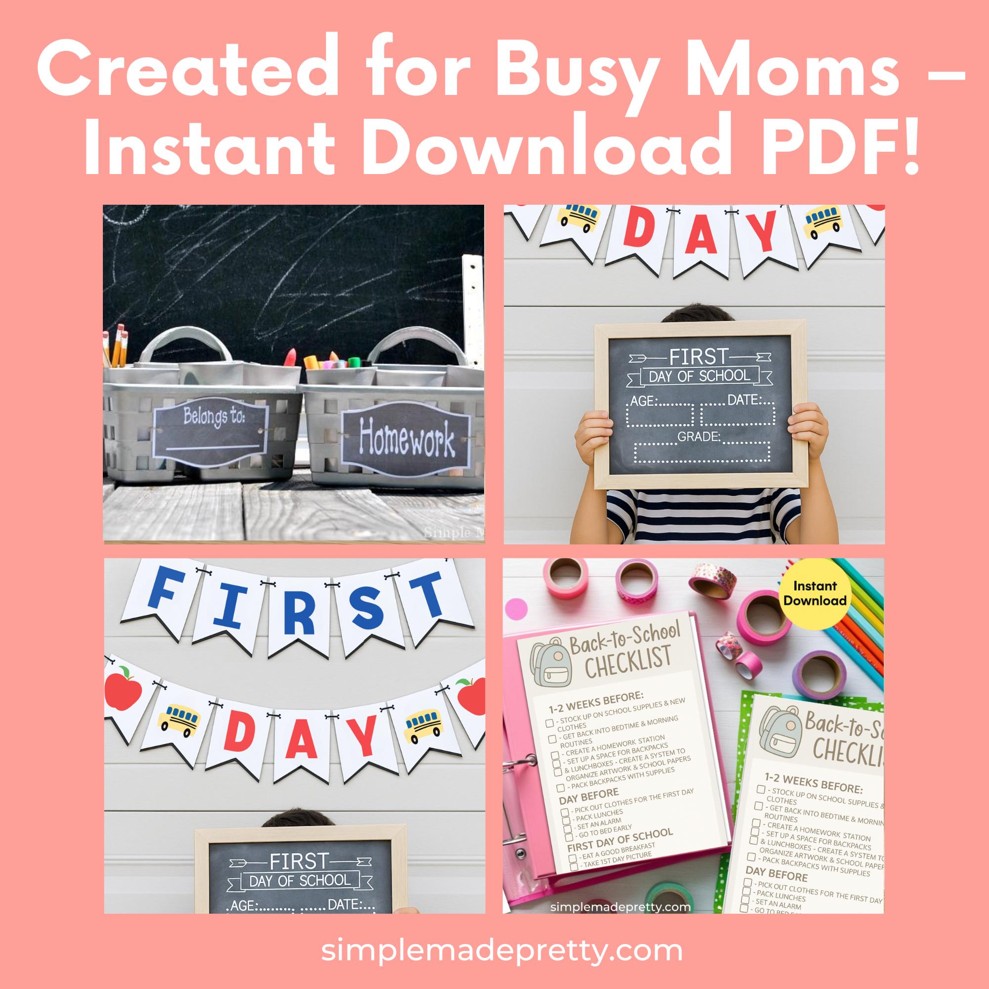 Back-to-school Reset Kit – Printable Planners, Checklists, Routines ...