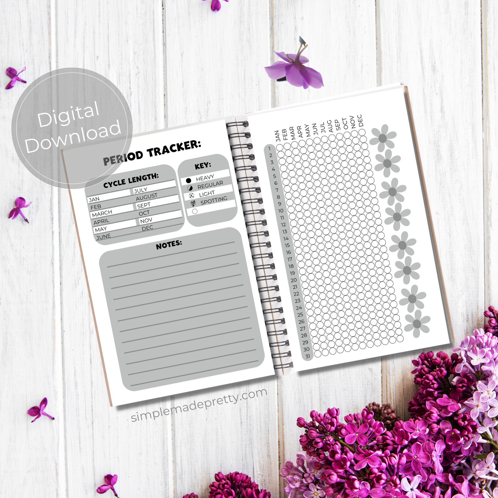 Period Journal, Period Binder, Period Notebook, First Period, Girl's ...