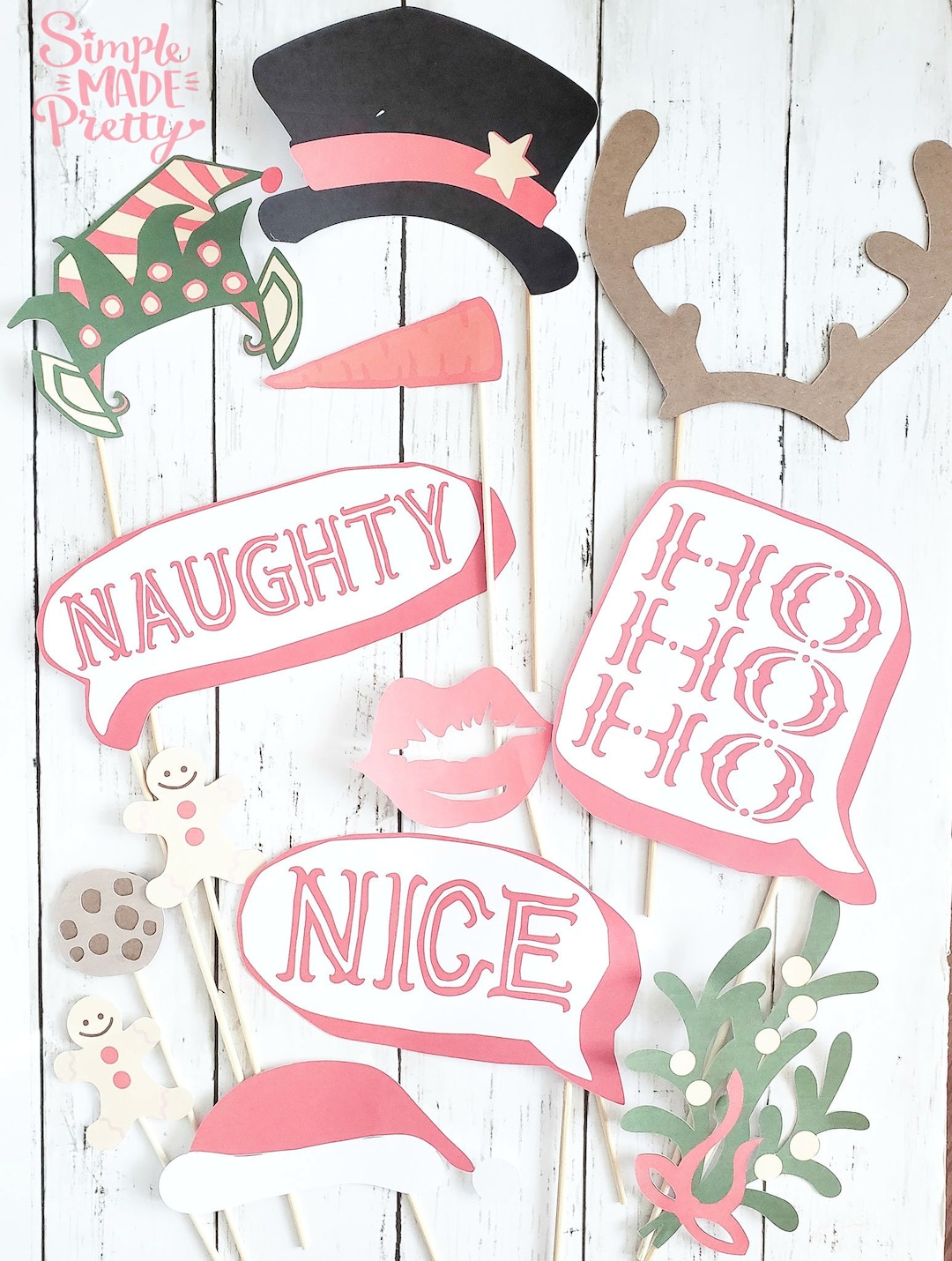 PDF: Christmas Holiday Photo Booth Props, Christmas Printables ...