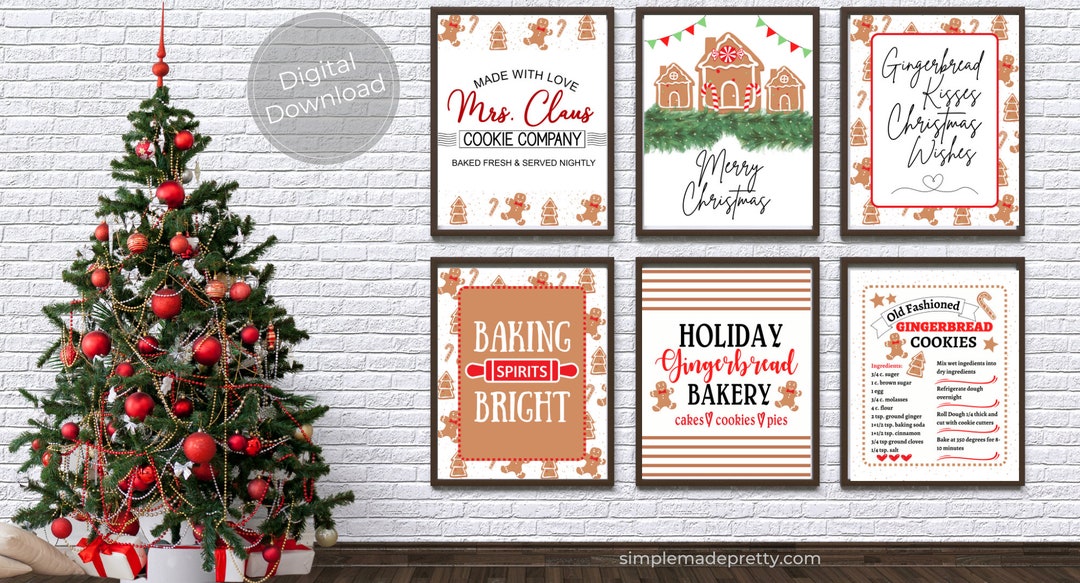 Gingerbread Wall Art Printables Gingerbread Party, Gingerbread Houses ...