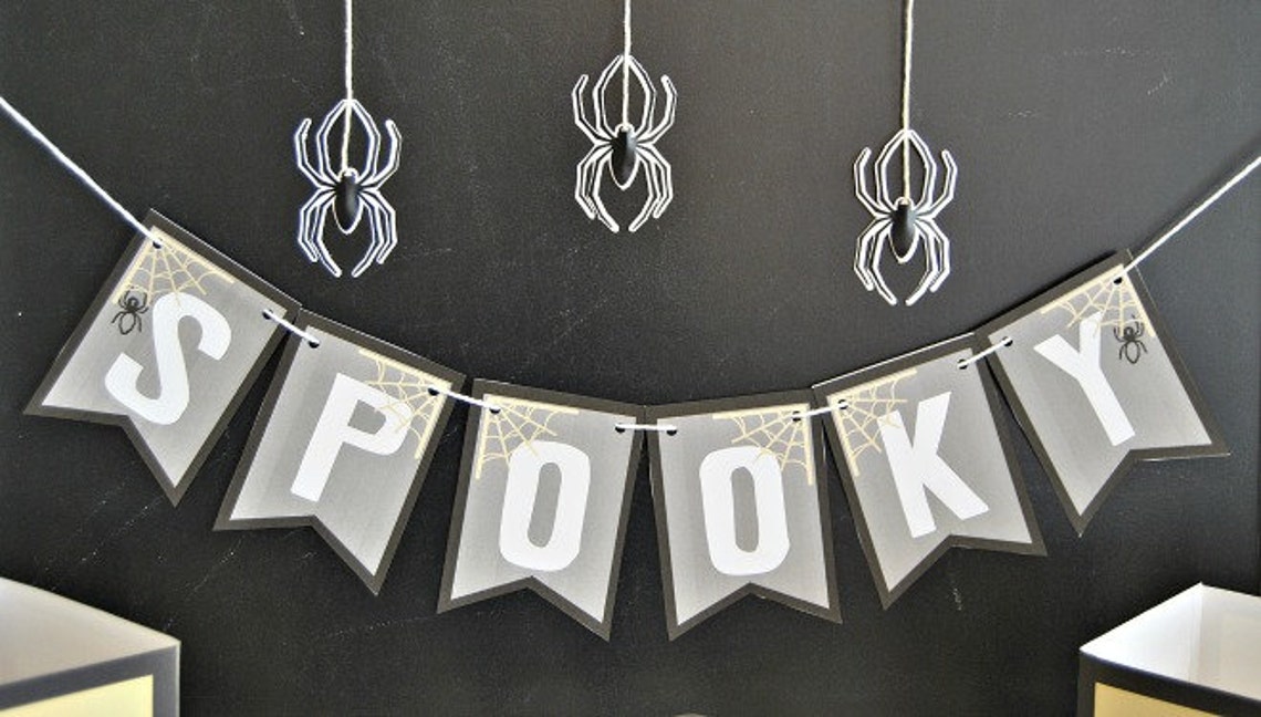 PDF: Spooky Halloween Banner Halloween Bunting Halloween - Etsy