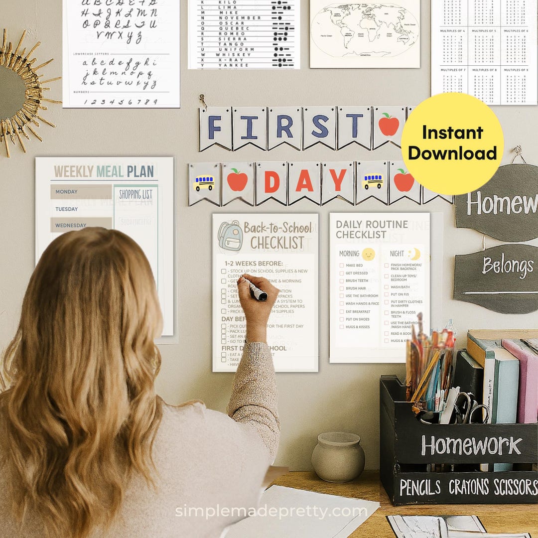 Back-to-school Reset Kit – Printable Planners, Checklists, Routines ...