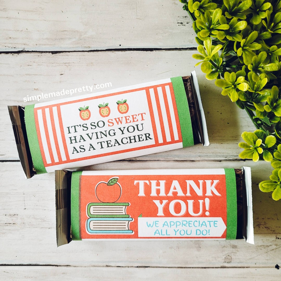 PDF: Teacher Candy Bar Wrapper - Teacher Appreciation Gift - Teacher ...