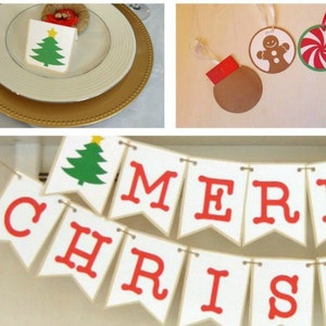 PDF: Christmas Printables, Christmas Banner, Christmas Bunting ...
