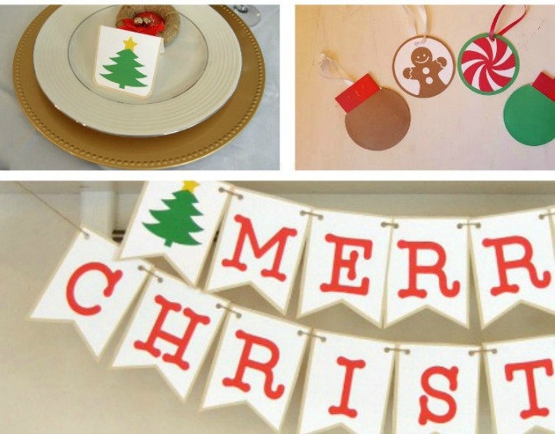 PDF: Christmas Printables, Christmas Banner, Christmas Bunting ...