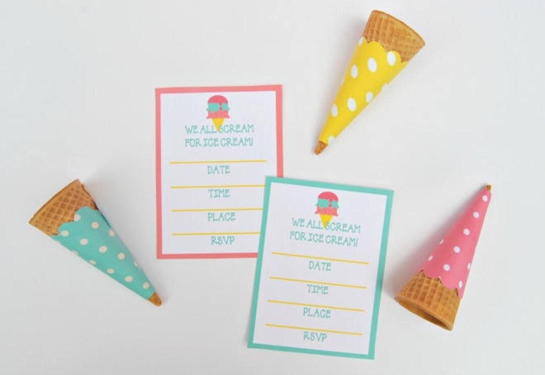 PDF: Ice Cream Party, Ice Cream Printables, Ice Cream Social, Birthday ...