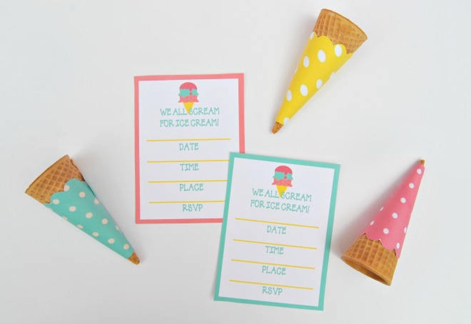 PDF: Ice Cream Party, Ice Cream Printables, Ice Cream Social, Birthday ...