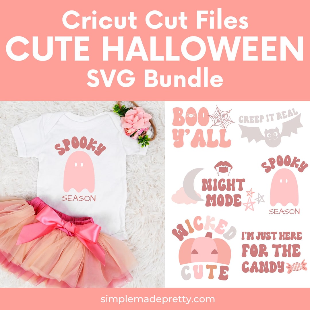 Cute Halloween SVG Bundle - Halloween Party, Halloween Cut File, Cute ...
