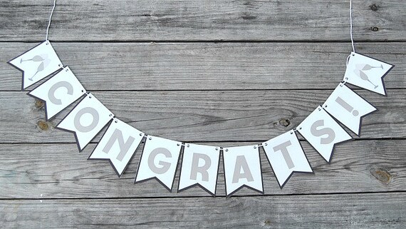 PDF: Congrats Banner Congrats Bunting Congratulations Decor | Etsy