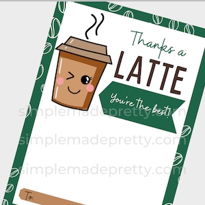 PDF: Coffee Gift Card Holder - Thank You Card - Thank You Coffee Gift ...