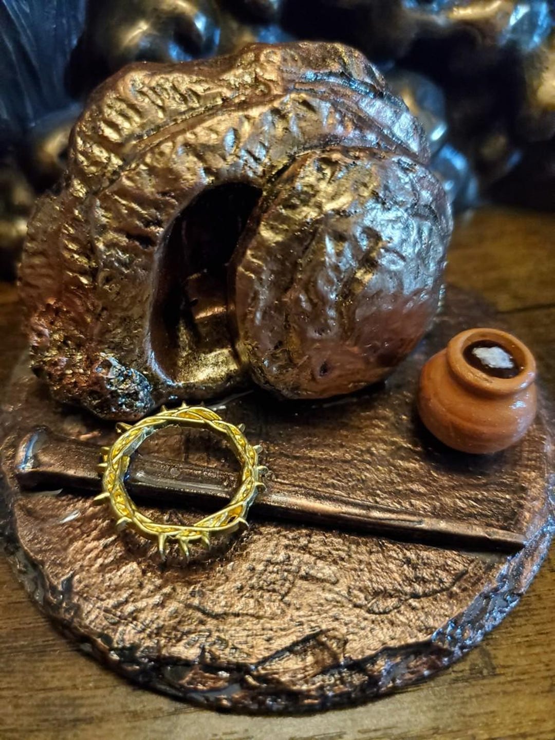 Empty Tomb, Roman Nail Reliquary Display: Tomb of Jesus Stone Fragment ...