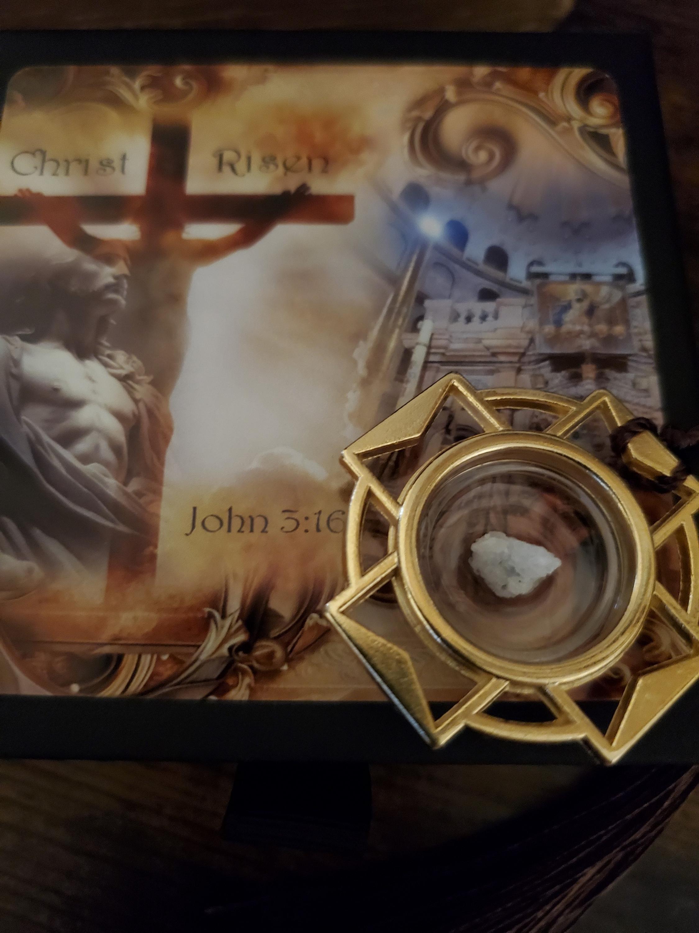 Prayer Medallion Reliquary Tomb of Jesus Stone From Renovation Church ...
