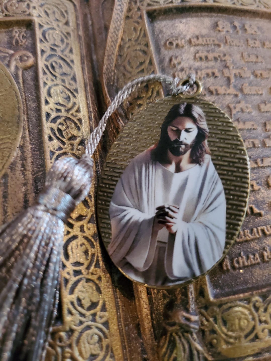 Jesus Prayer Medallion With Stones Gathered at Tomb of Jesus Renovation ...