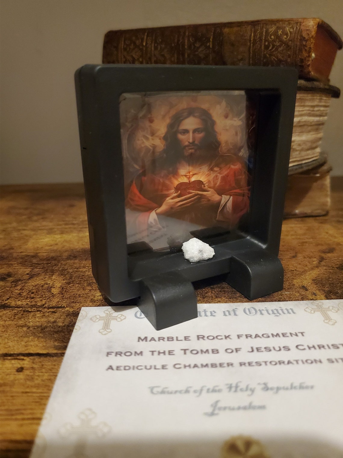 Sacred Heart of Jesus Reliquary With a Stone Sfrom Tomb of Jesus ...