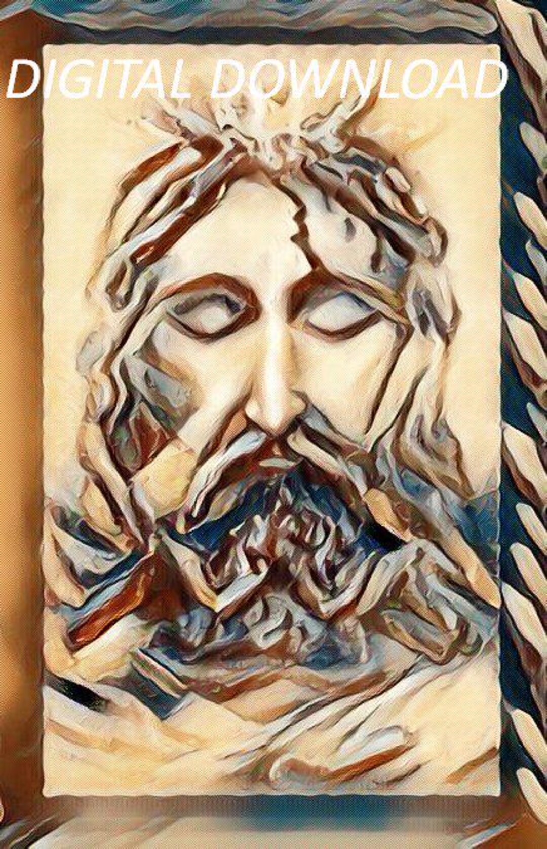 Shroud of Turin Abstract Digital Download - Etsy