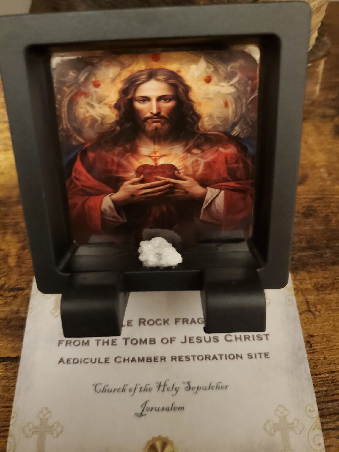 Sacred Heart of Jesus Reliquary With a Stone Sfrom Tomb of Jesus ...