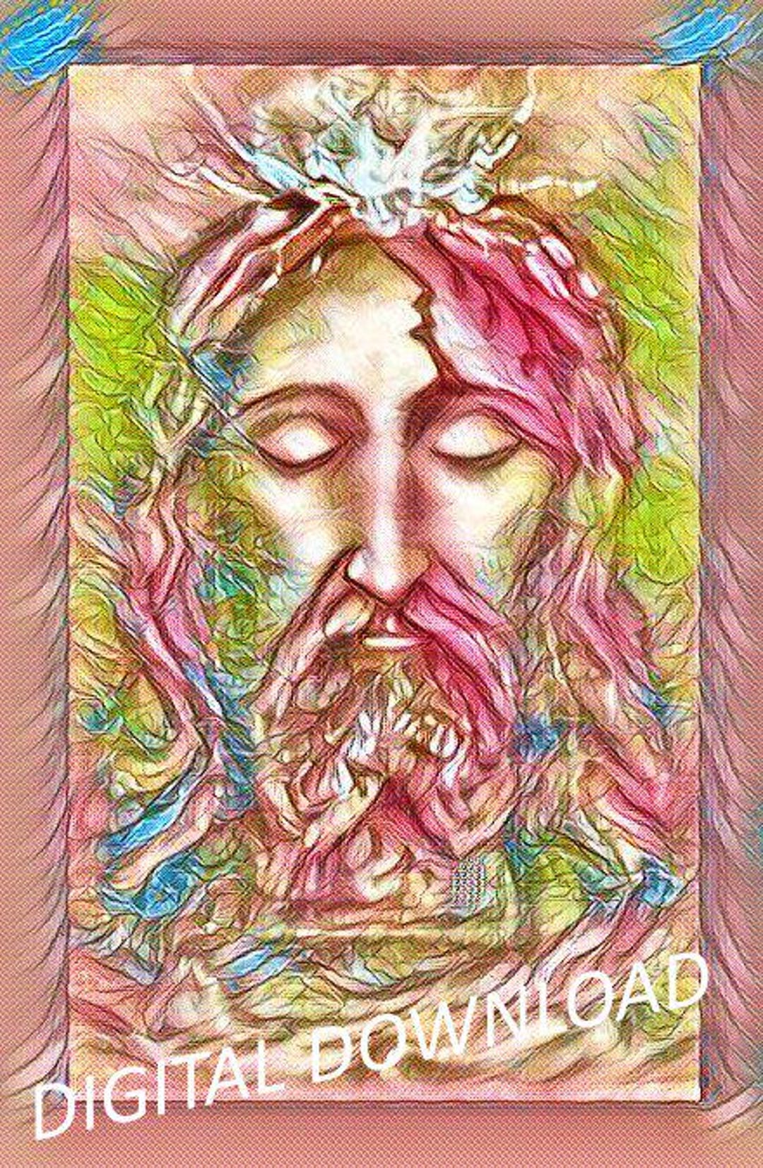 Shroud of Turin Abstract Digital Download - Etsy