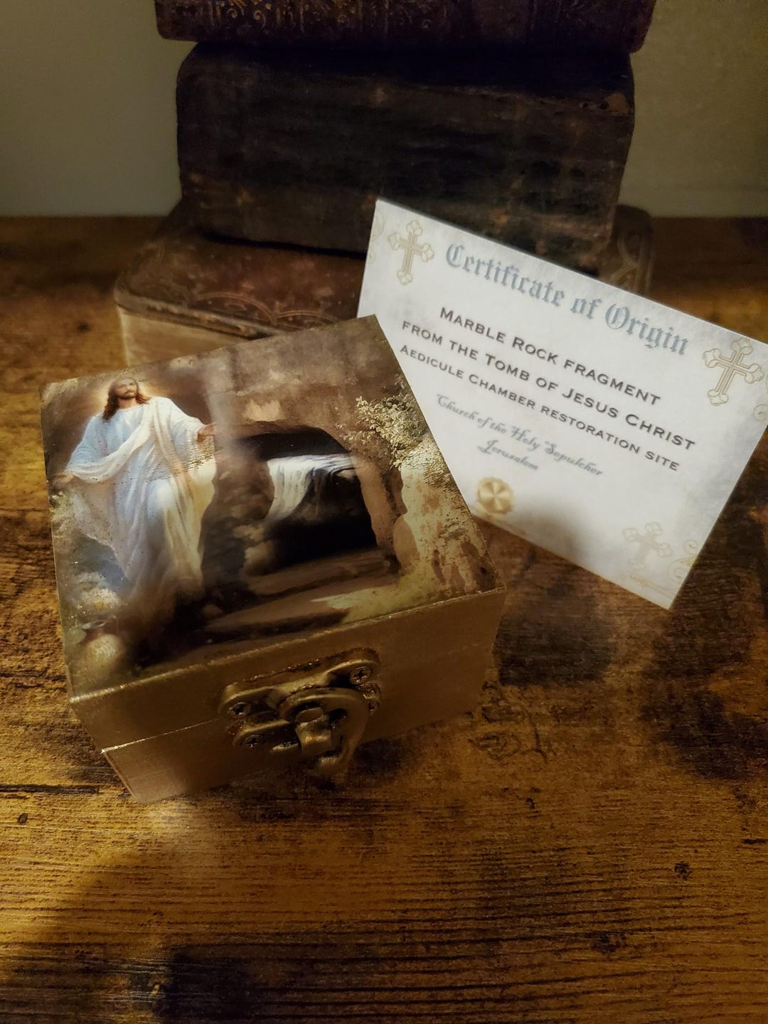 Prayer Relic Box With Stone From Tomb of Jesus Renovation Church of the ...