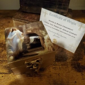 Prayer Relic Box With Stone From Tomb of Jesus Renovation Church of the ...