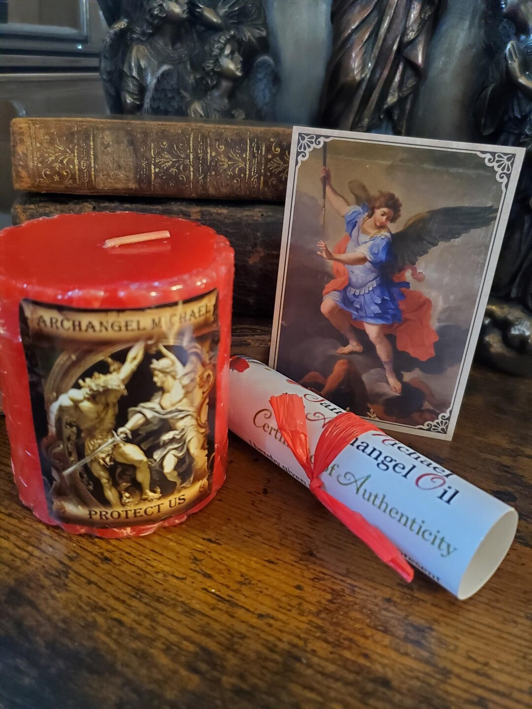 St. Michael Prayer Candle Made With St. Michael Oil From Cave in Monte ...