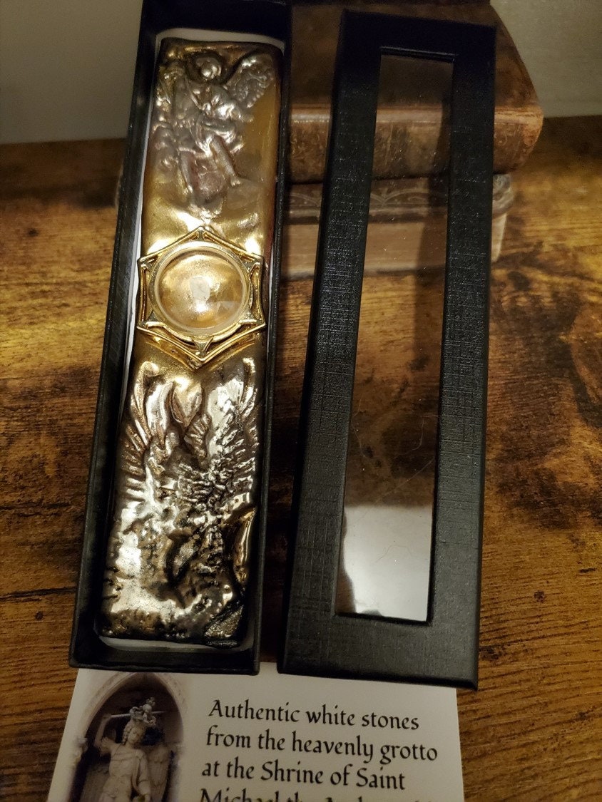 St. Michael Reliquary With Stone From Cave in Monte Santangelo, Gargano ...