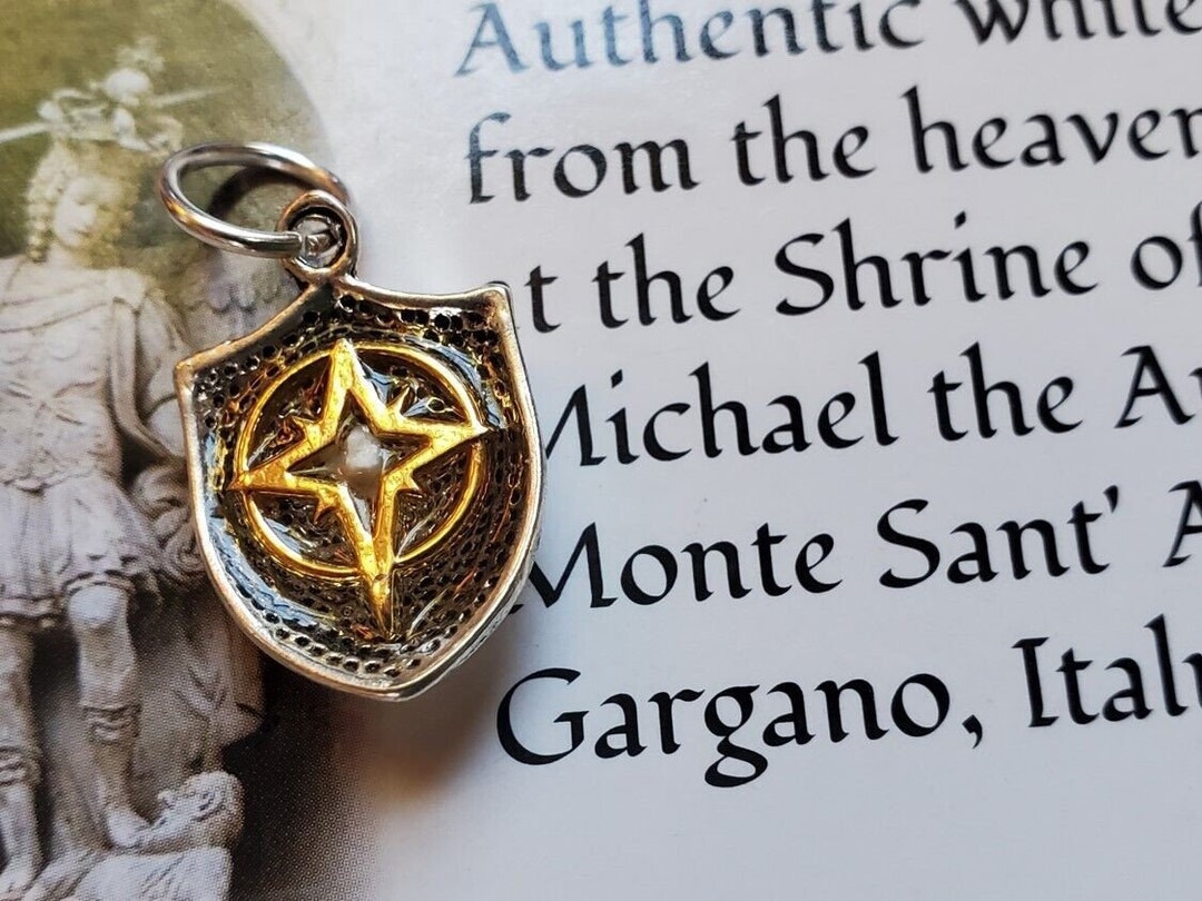 Shield of God St Michael With Stone From St. Michaels Cave in - Etsy