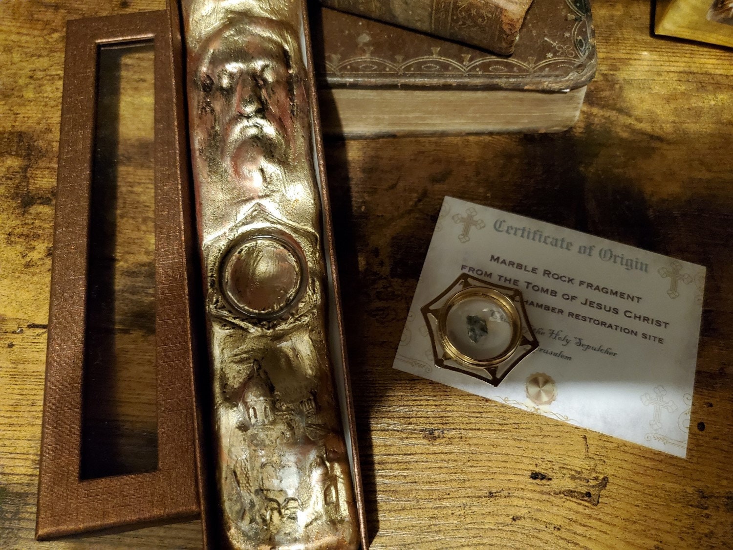 Shroud of Turin Byzantine Styled Reliquary With Stone From Tomb of ...