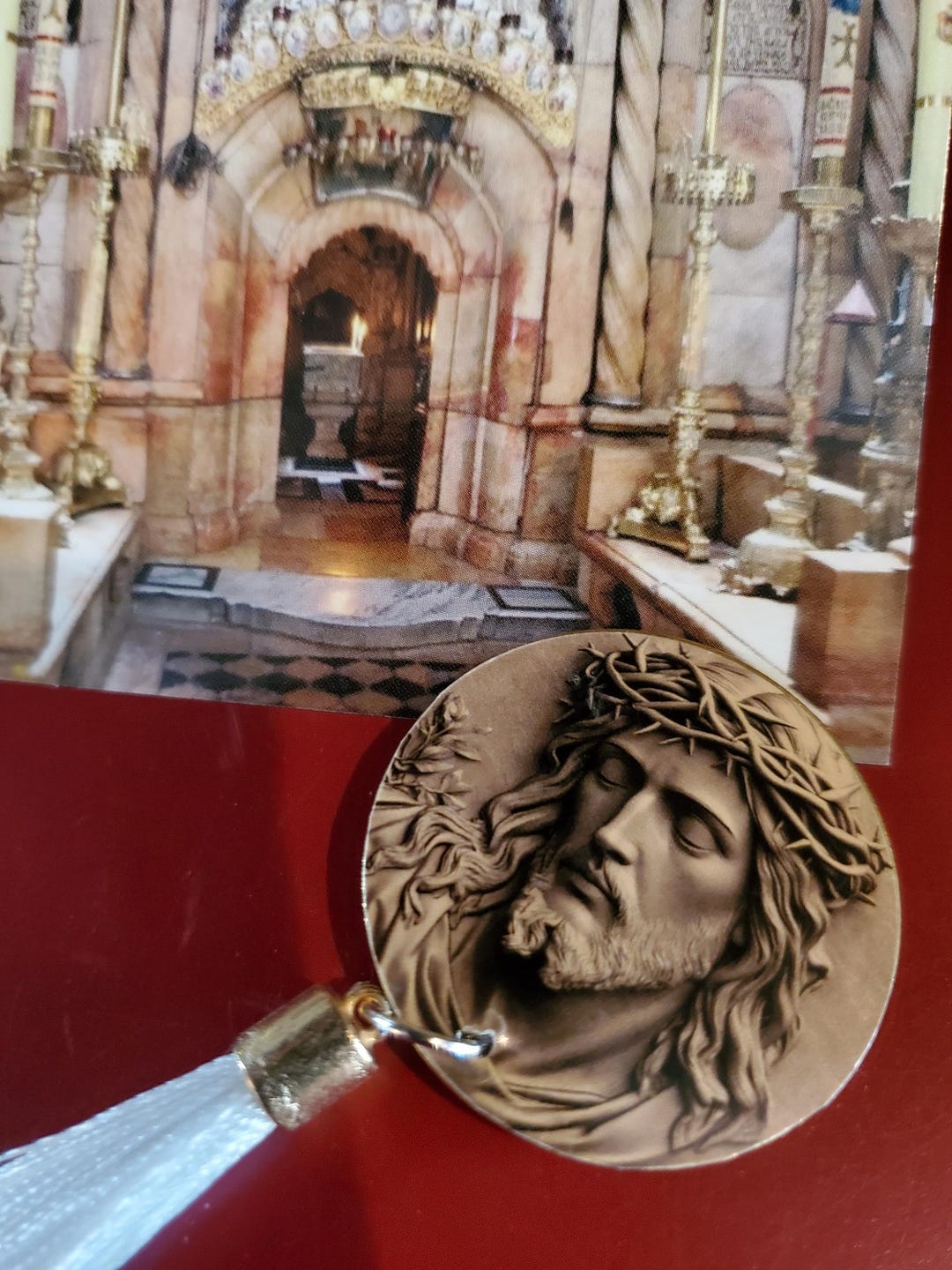 Tomb of Jesus Medallion Reliquary Stones From Tomb of Jesus Renovation ...