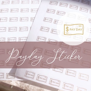 50 Payday Stickers | Gold Pay Day Planner Sticker | Payday Foil Planner ...