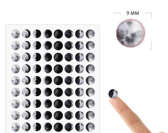 96 Realistic Moon Phase Sticker Lunar Tracking Planner | Etsy