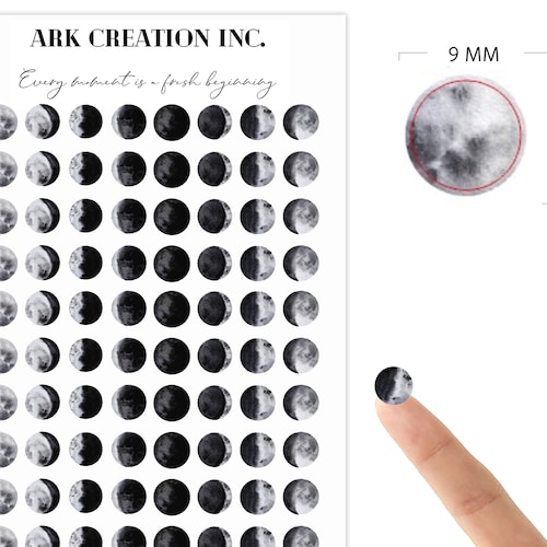 96 Realistic Moon Phase Sticker Lunar Tracking Planner - Etsy