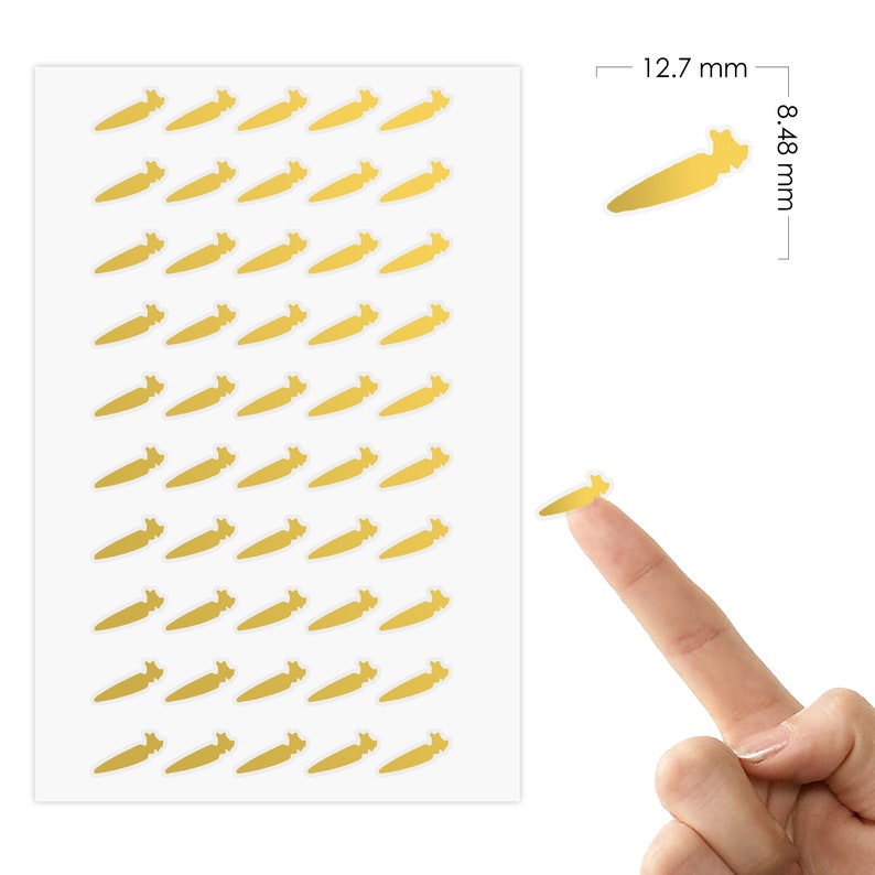 50 Gold Meal Stickers for Place Cards Meal Indicator - Etsy