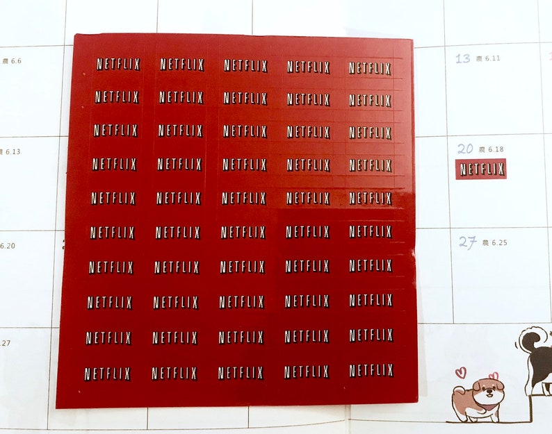 50 Netflix Reminder Stickers | Planner Stickers | Happy Planner - Etsy