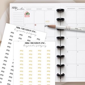 Matte Text Planner Sticker | PTO Sticker | Planner Stickers for Erin ...